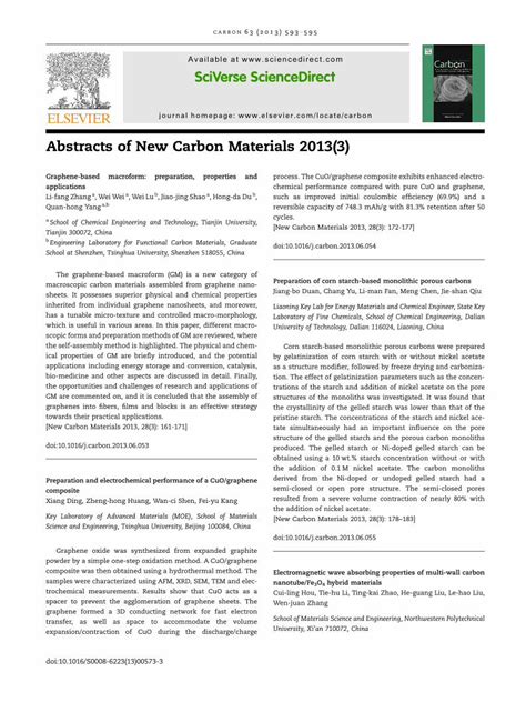 Pdf Preparation Of Corn Starch Based Monolithic Porous Carbons Dokumentips