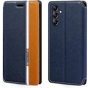 Shantime Étui à Rabat En Cuir Avec Porte Cartes Pour Samsung Galaxy A15 Multicolore Fermeture