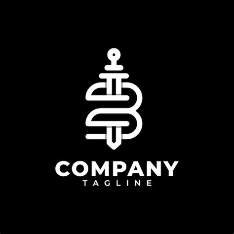 이니셜 문자 B 법률 회사 로고 프리미엄 벡터