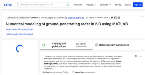 numerical modeling of ground penetrating radar in 2 d using matlab