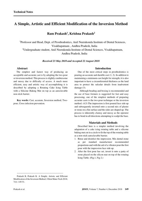 PDF A Simple Artistic And Efficient Modification Of The Inversion Method