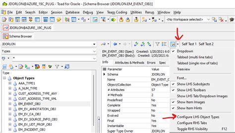 Restore Object Dropdown List In Schema Toad For Oracle DevOps