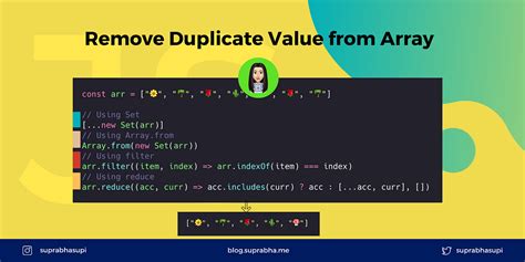 Remove Duplicate Value From Array By Suprabha Supi Level Up Coding