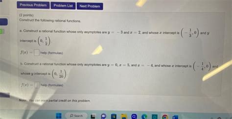 Solved Construct The Following Rational Functions A Chegg
