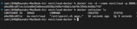docker setting nextcloud