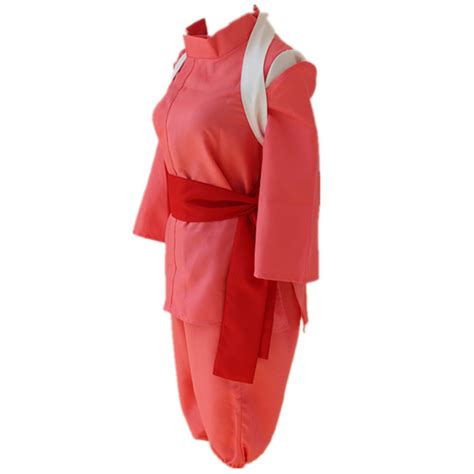 Spirited Away Sen Cosplay Costume Hayao Miyazaki Anime Red Uniform Set