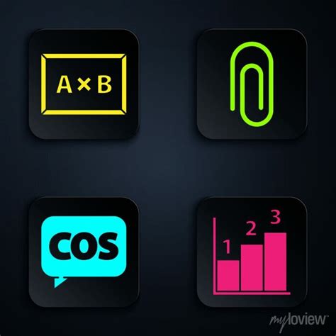 Set Graph Schedule Chart Diagram Chalkboard Mathematics Posters