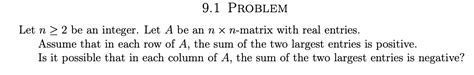 solved let n≥2 be an integer let a be an n×n matrix with