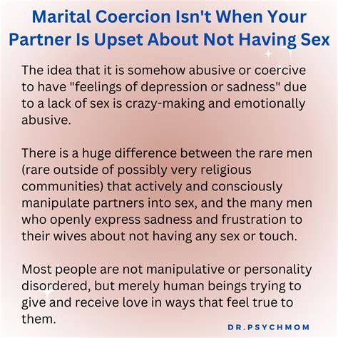 Marital Coercion Isnt When Your Partner Is Upset About Not Having Sex