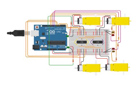 Circuit Design 4x4 Tinkercad