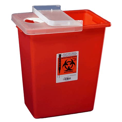 8 Gallon Sharps Container Hinged Lid Case Of 10