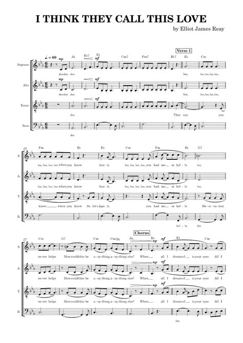 I Think They Call This Love Balanced Sheet Music For Bass Guitar