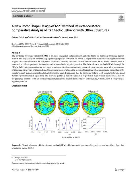 Pdf A New Rotor Shape Design Of 62 Switched Reluctance Motor