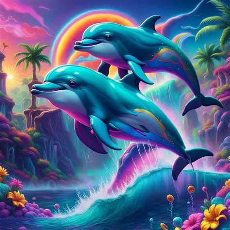 Lisa Frank Dolphins Wallpaper