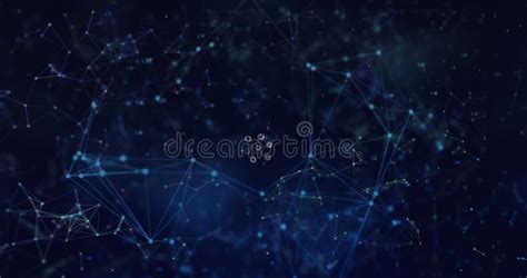 Blue And Purple Hues Dominate Highlighting Interconnected Nodes And Lines Stock Illustration