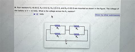 9 Four Resistors R1800 R2140 R3100 And R1300 Are Mounted As Shown In The Figure The Voltage Of