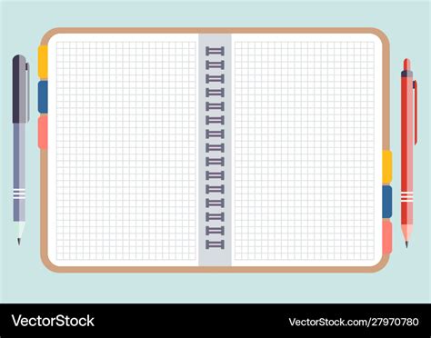 Notebook Pencil And Pen Royalty Free Vector Image