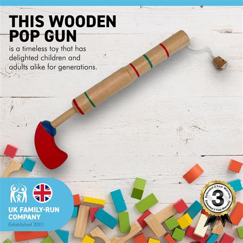 Wooden Pop Gun With Cork Bung A Classic Toy That Brings Joy And Nost