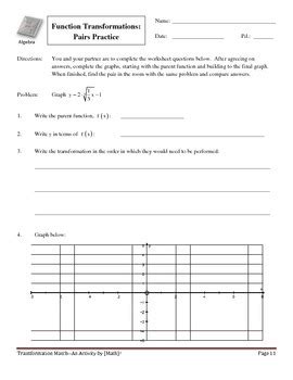 Function Transformations Activities By MathxMath TPT