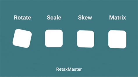 Transform rotate scale skew y matrix Matrix Imágenes en d Aprendizaje