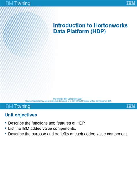Big Data Hdp Introduction Pdf Apache Hadoop Ibm Db2