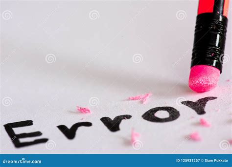Erase The Word Error With A Rubber Concept Of Eliminating Stock Image