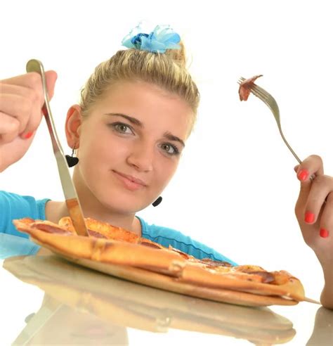 Sexy Girl Eating Pizza Stock Photo By Muro