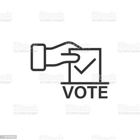 플랫 스타일로 투표 아이콘 흰색 격리 된 배경에 투표함 벡터 그림입니다 선거 비즈니스 개념입니다 투표에 대한 스톡 벡터 아트 및 기타 이미지 Istock
