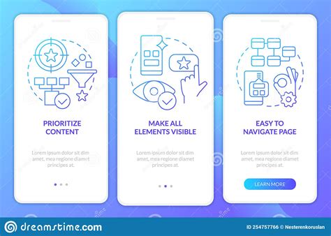 Mobile Design Recommendations Blue Gradient Onboarding Mobile App