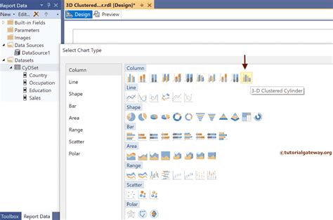 Ssrs 3 D Clustered Cylinder Chart