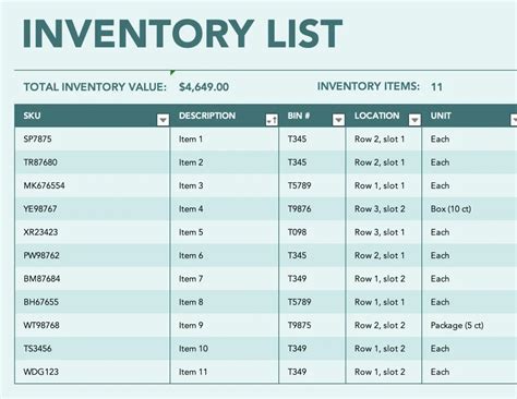 Excel Templates For Inventory How To Create An Inventory List In Excel