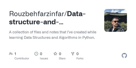 GitHub Rouzbehfarzinfar Data Structure And Algorithms In Python A Collection Of Files And