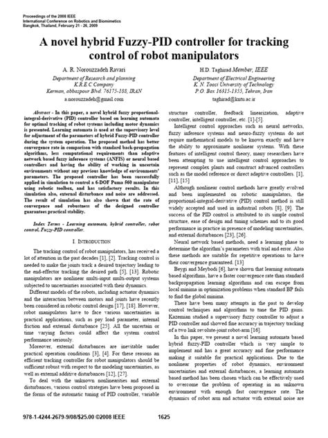 A Novel Hybrid Fuzzy Pid Controller For Tracking Control Of Robot