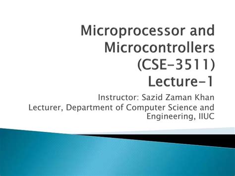Ppt Microprocessor And Microcontrollers Cse Lecture Powerpoint Presentation Id
