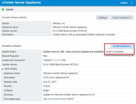 Upgrading Vmware Vsphere Vcsa Appliance To 65 Update 1 Virtualization Howto