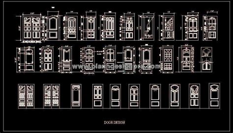 Designer Door Cad Blocks Single And Double Shutter Styles