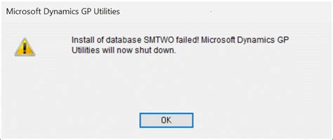 Error Deploying Microsoft Dynamics Gp Sample Company Azurecurve