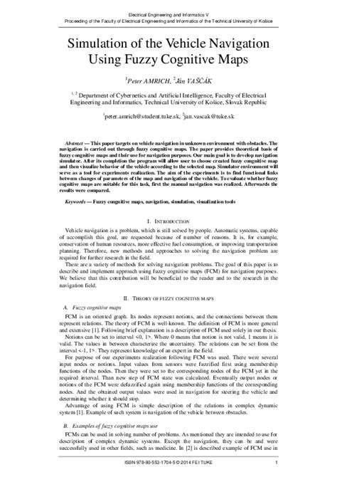 Pdf Electrical Engineering Simulation Of The Vehicle Navigation Using