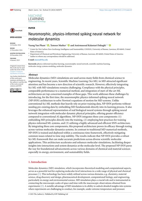 Pdf Neuromorphic Physics Informed Spiking Neural Network For