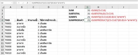 วธ SUM เฉพาะคาทเหนจาก Filter แตมเงอนไข Thep Excel