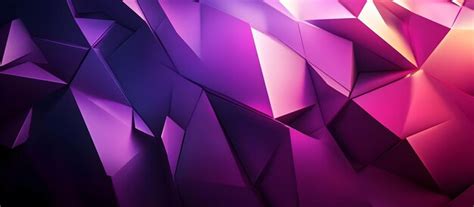 Abstract Geometric Background With Sharp Angular Shapes In Shades Of Purple And Pink Creating A