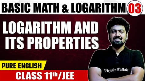 Basic Math Logarithm 03 Logarithm And Its Properties Math Pure