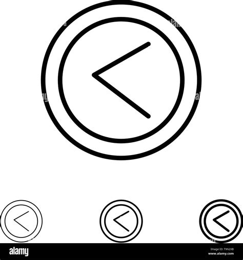 Arrow Interface Left User Bold And Thin Black Line Icon Set Stock Vector Image And Art Alamy