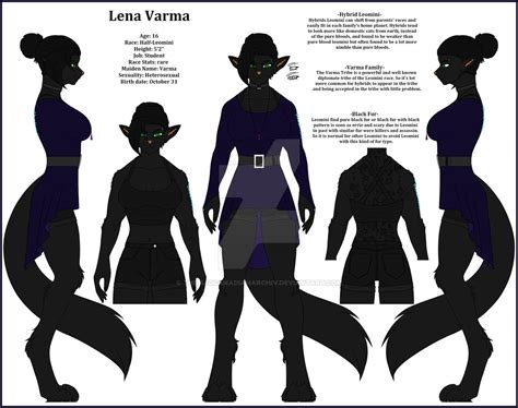 Lena Varma Alien Reference Sheet 2023 By Themadcanadianarchiv On Deviantart