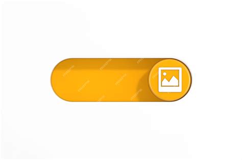 Premium Photo Yellow Toggle Switch Slider With Picture Or Photo Frame