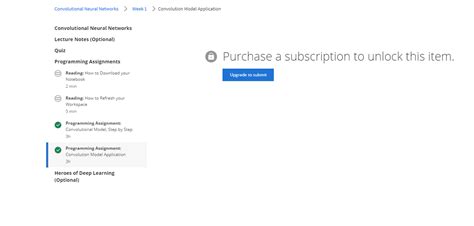can t access my assignments convolutional neural networks