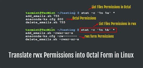 Translate Rwx Permissions Into Octal Format In Linux Linux Howto