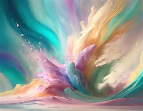 Vibrant Swirls In Surreal Digital Abstract Evoking Motion And Imagination Ai Generated Stock