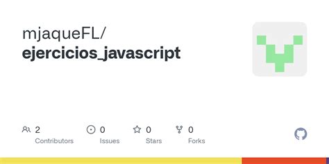 Github Mjaqueflejerciciosjavascript