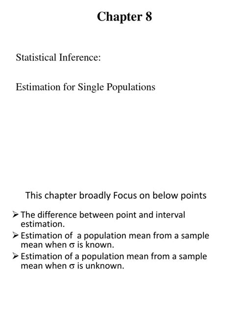 Estimating Population Parameters From Sample Data A Guide To Confidence Intervals Hypothesis